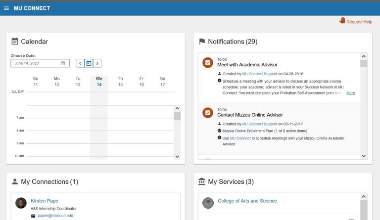 For Students // MU Connect