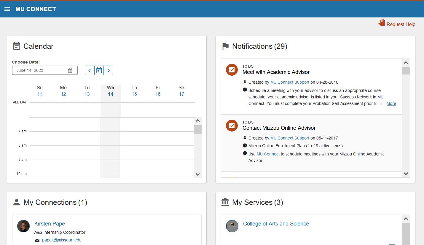 For Students // MU Connect