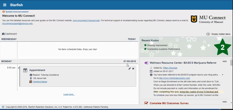 MU Connect Dashboard // MU Connect
